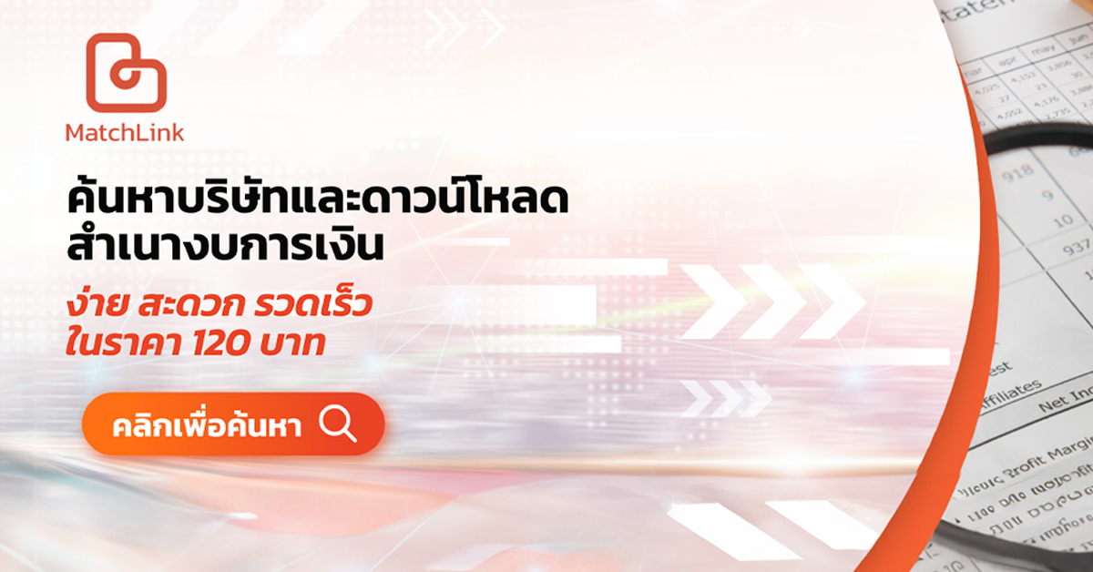MatchLink ค้นหา และดาวน์โหลด สำเนางบการเงิน ทุกบริษัทในไทย สะดวก ง่าย เร็ว ประหยัดเวลา | MatchLink